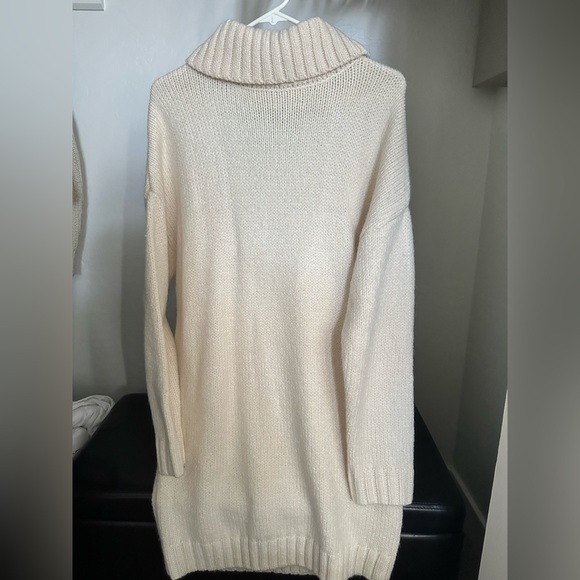 ASOS | Sweaters | Nwtasos Turtleneck Open Back Knit Sweater Dress ...